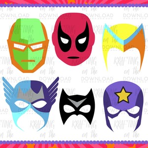 Superhero Clip Art Set Superhero Clipart Bright Superheroes Png Clipart ...