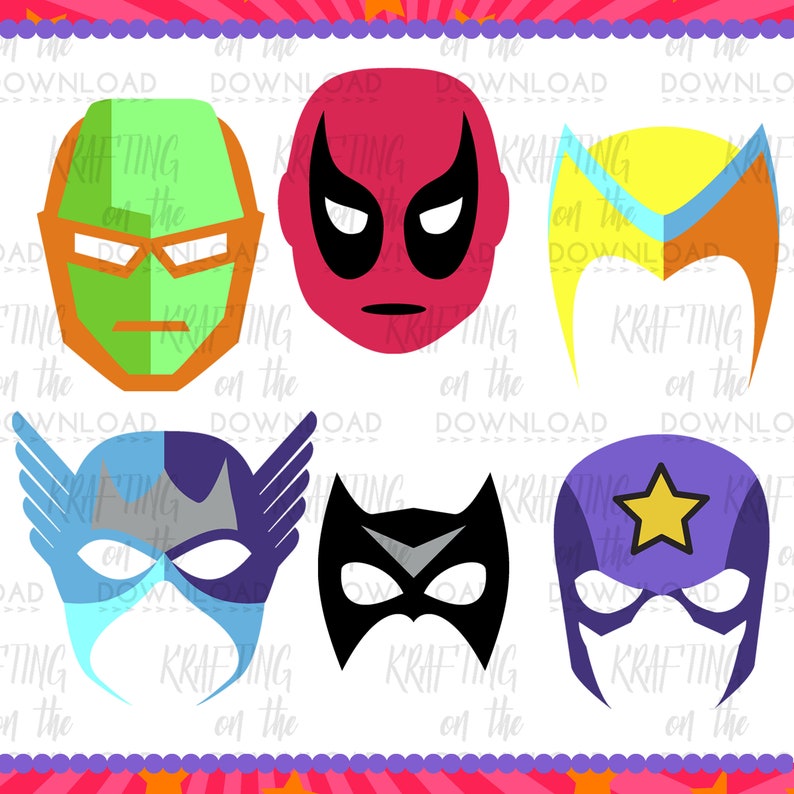 Superhero Clip Art Set Superhero Clipart Bright Superheroes - Etsy