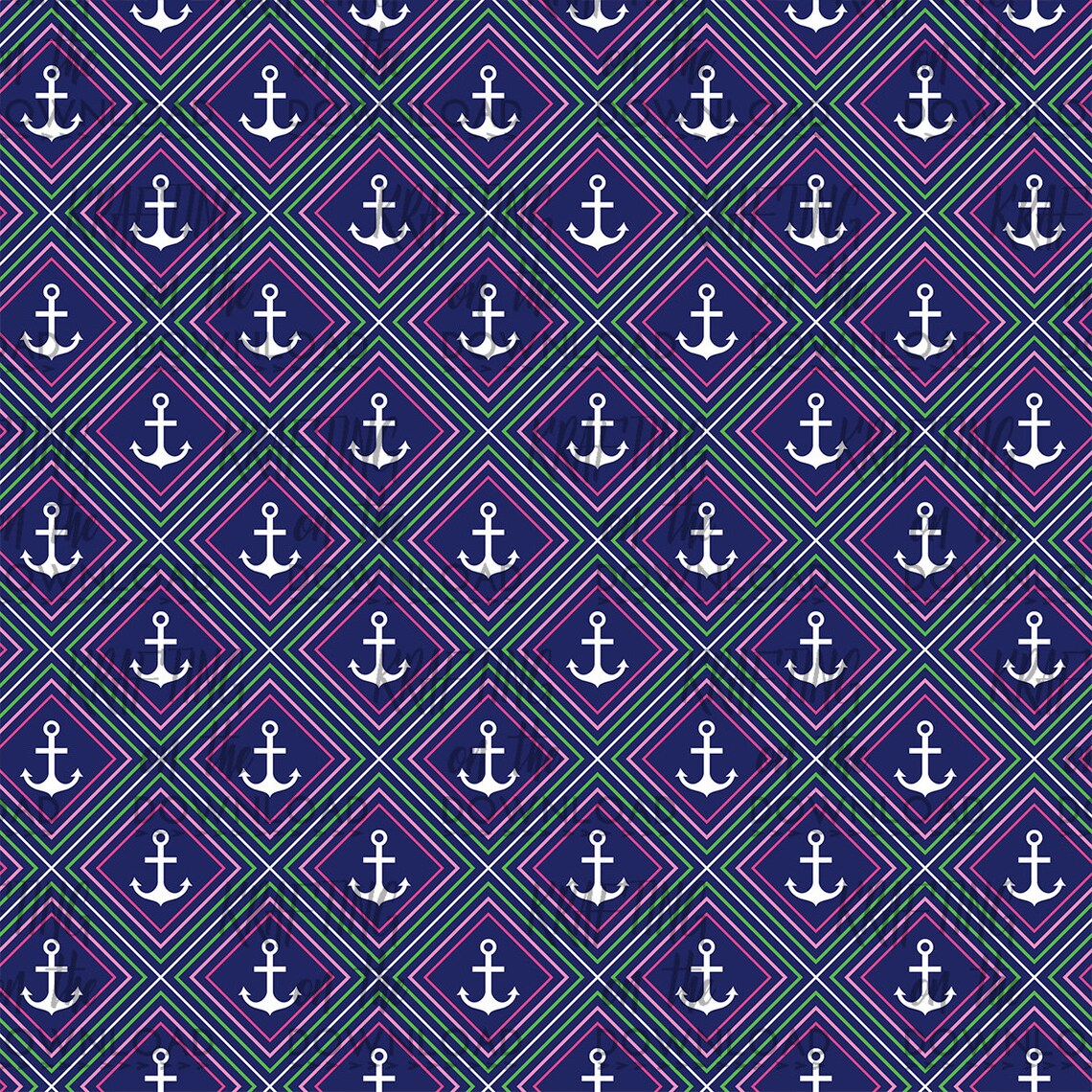 Pink and Navy Nautical Digital Paper Preppy Digital Papers - Etsy