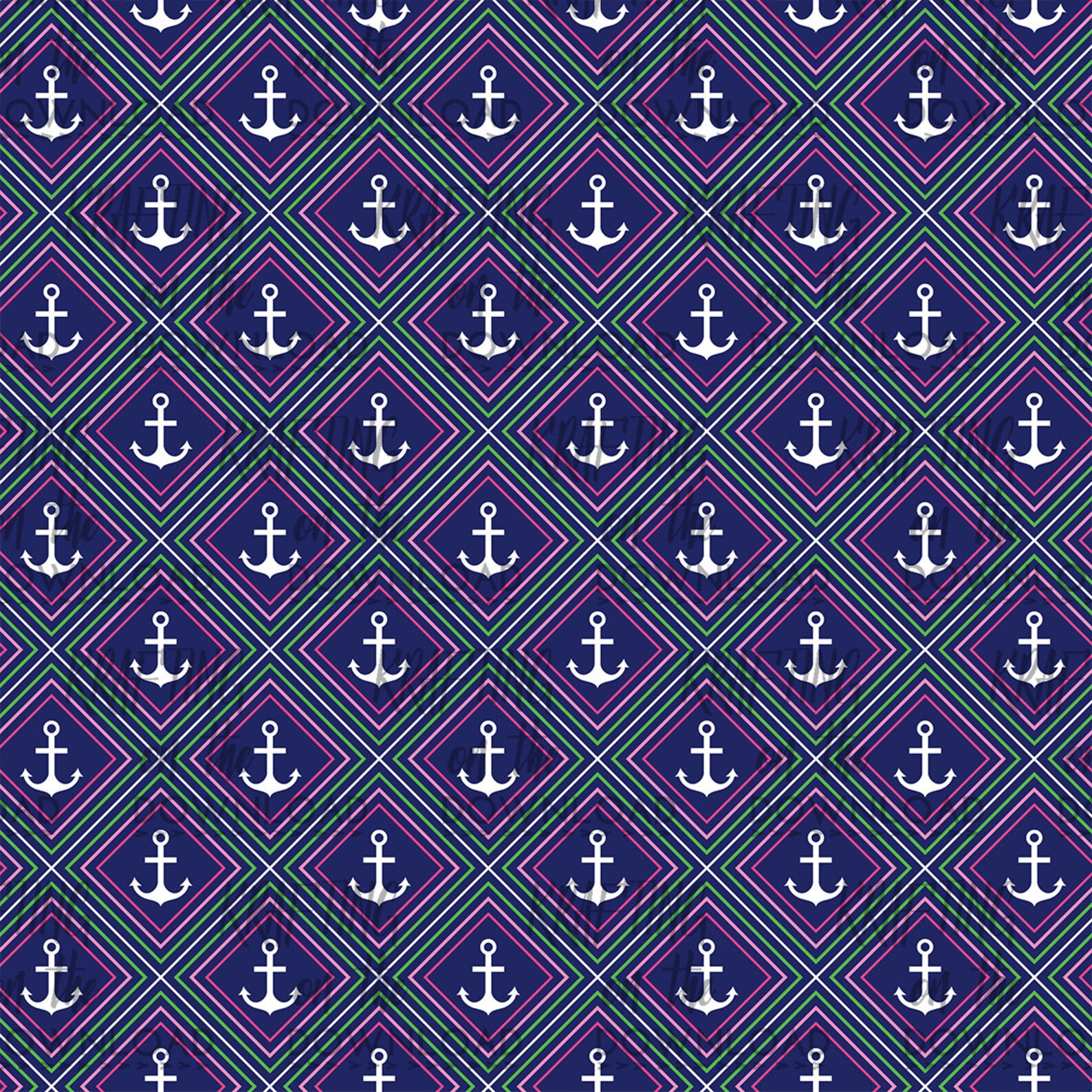 Pink and Navy Nautical Digital Paper Preppy Digital Papers - Etsy