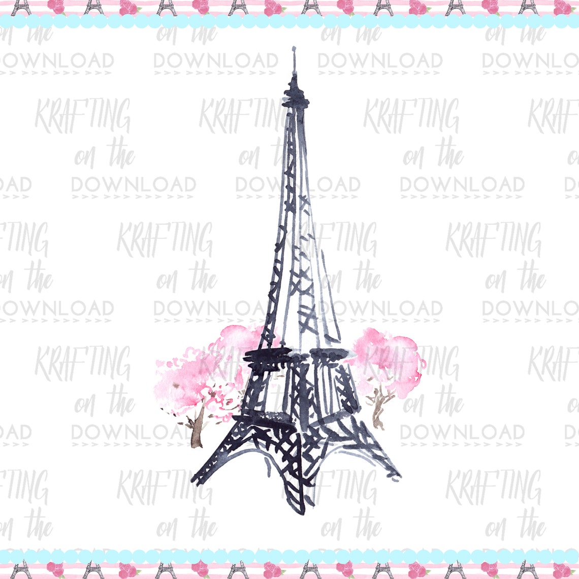 Paris Clipart Set Watercolor Paris Girl Clip Art Png File - Etsy
