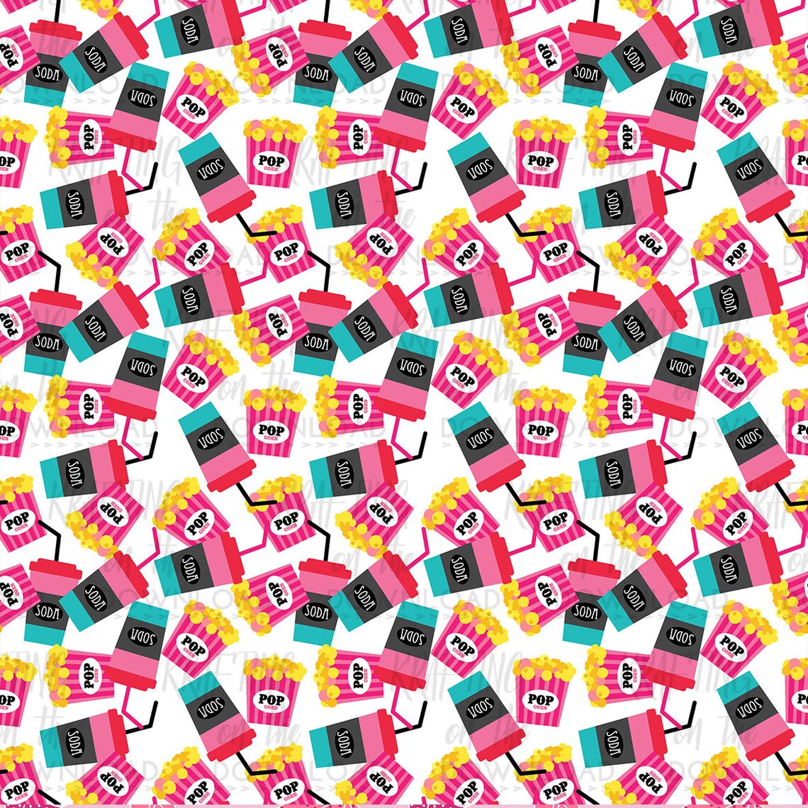 Movie Night Digital Papers Movie Digital Paper Movie Night | Etsy