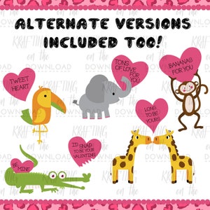 Valentine Clipart Set Jungle Love Clip Art Set Plus BONUS Files! Free ...