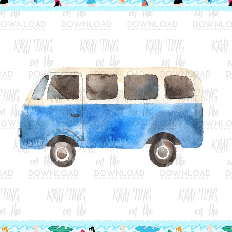 Watercolor Surf Girl Clipart Png File Watercolor Surfer Girl Art Set ...
