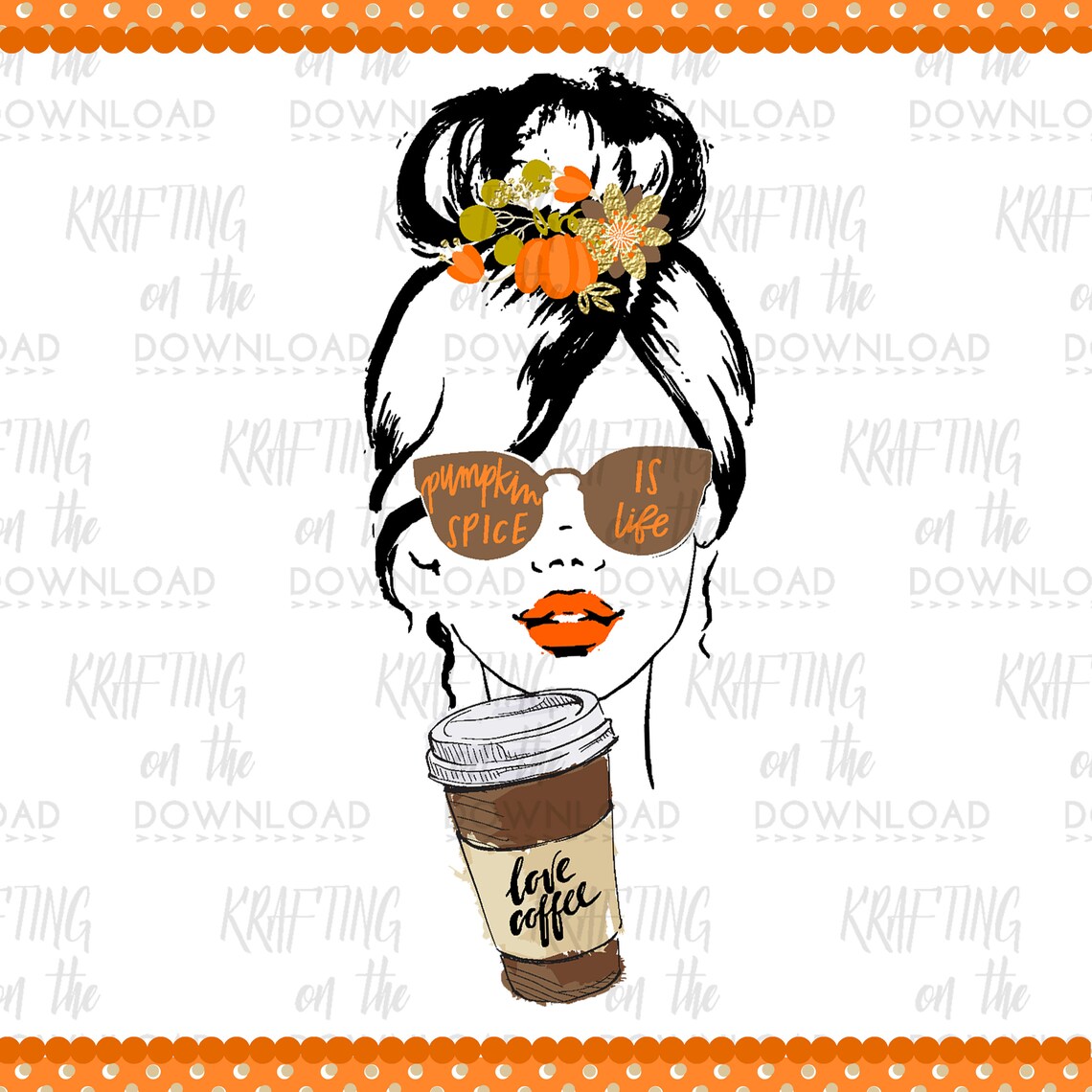Pumpkin Spice Latte Clipart Set Pumpkin Coffee Clip Art - Etsy