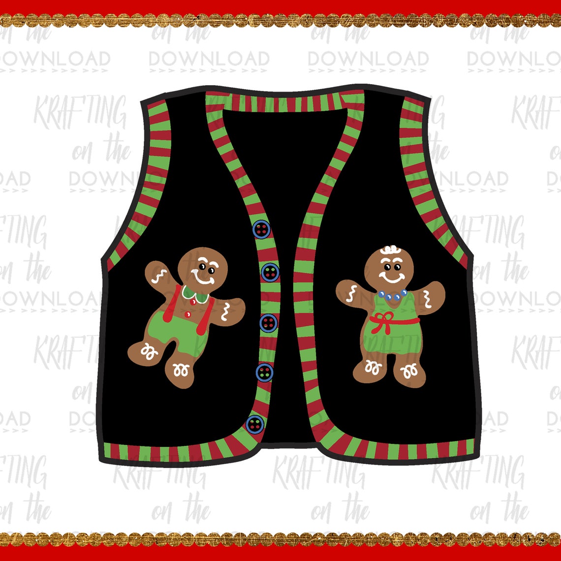 Tacky Sweater Clipart Set Ugly Sweater Clip Art Png File - Etsy