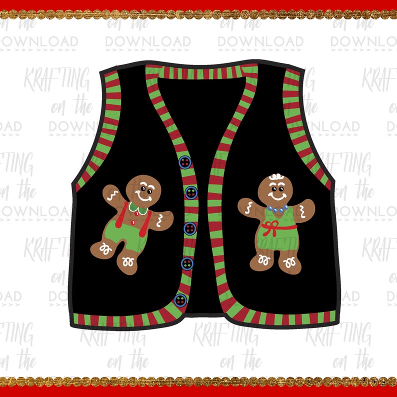 Tacky Sweater Clipart Set Ugly Sweater Clip Art Png File Holiday ...