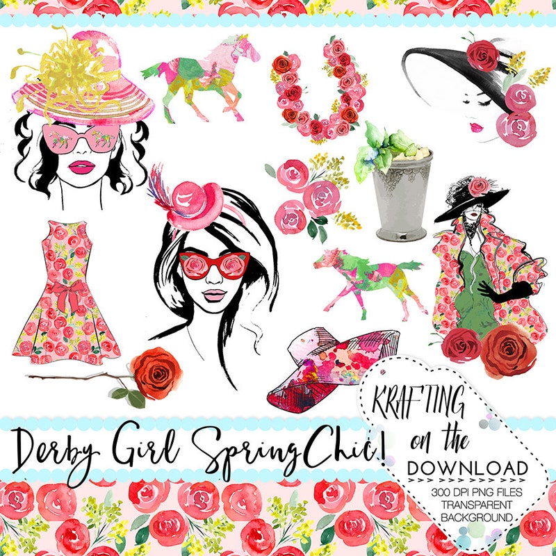 Kentucky Derby Clip Art - Etsy