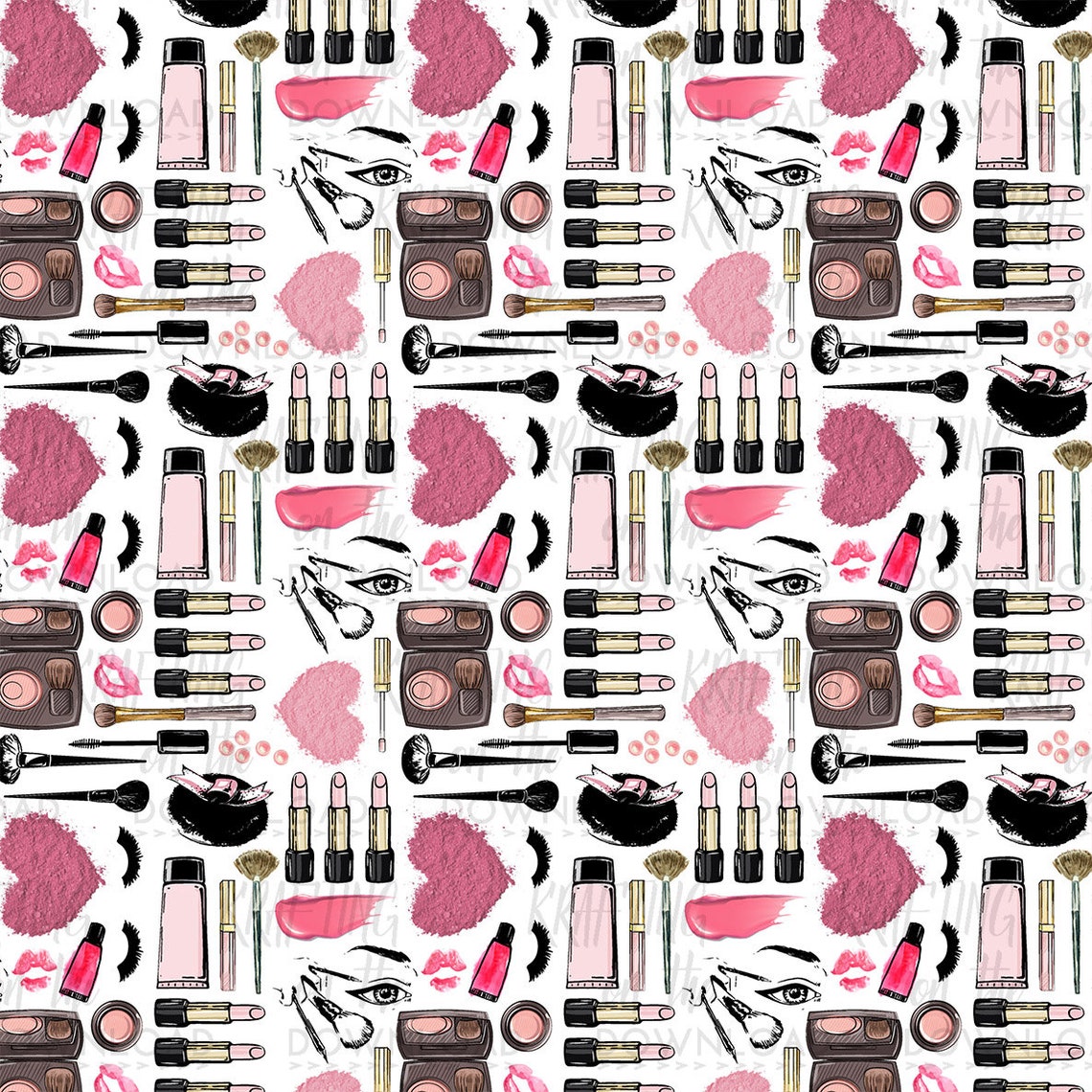 Make up Paper Pack Makeup Paper Watercolor Makeup Digital - Etsy