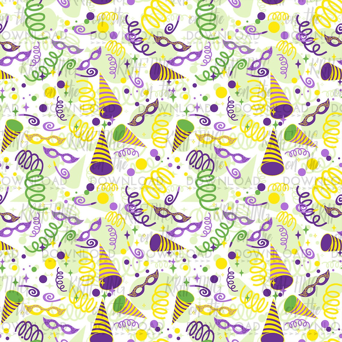Mardi Gras Digital Paper Mardi Gras Papers Purple Green | Etsy