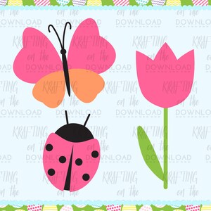Happy Easter Clip Art Set Bright Easter Bunny Clipart Set Cute Easter ...