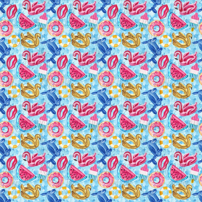 Summer Planner Girl Paper Pack Pool Party Paper Pack | Etsy