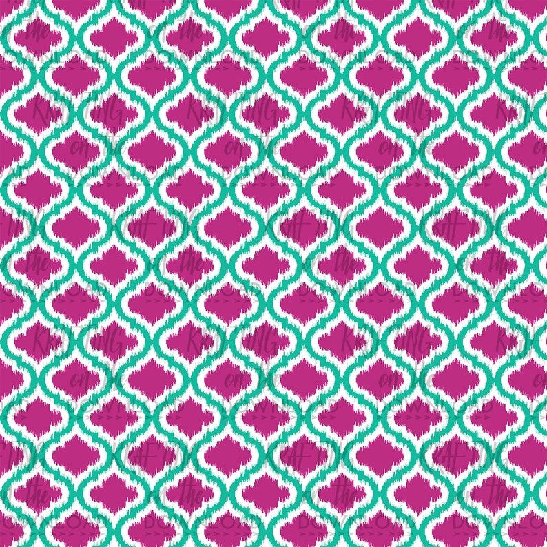 Ikat Digital Paper Purple Teal Instant Download Summer Paper Pack ...