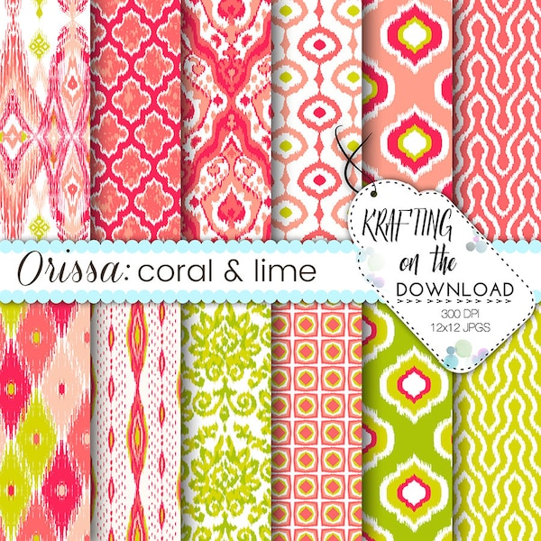 Coral Lime Green - Etsy