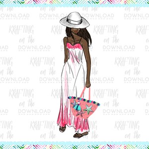 Watercolor Beach Girl Clipart Png File Watercolor Beach Girl Clip Art ...