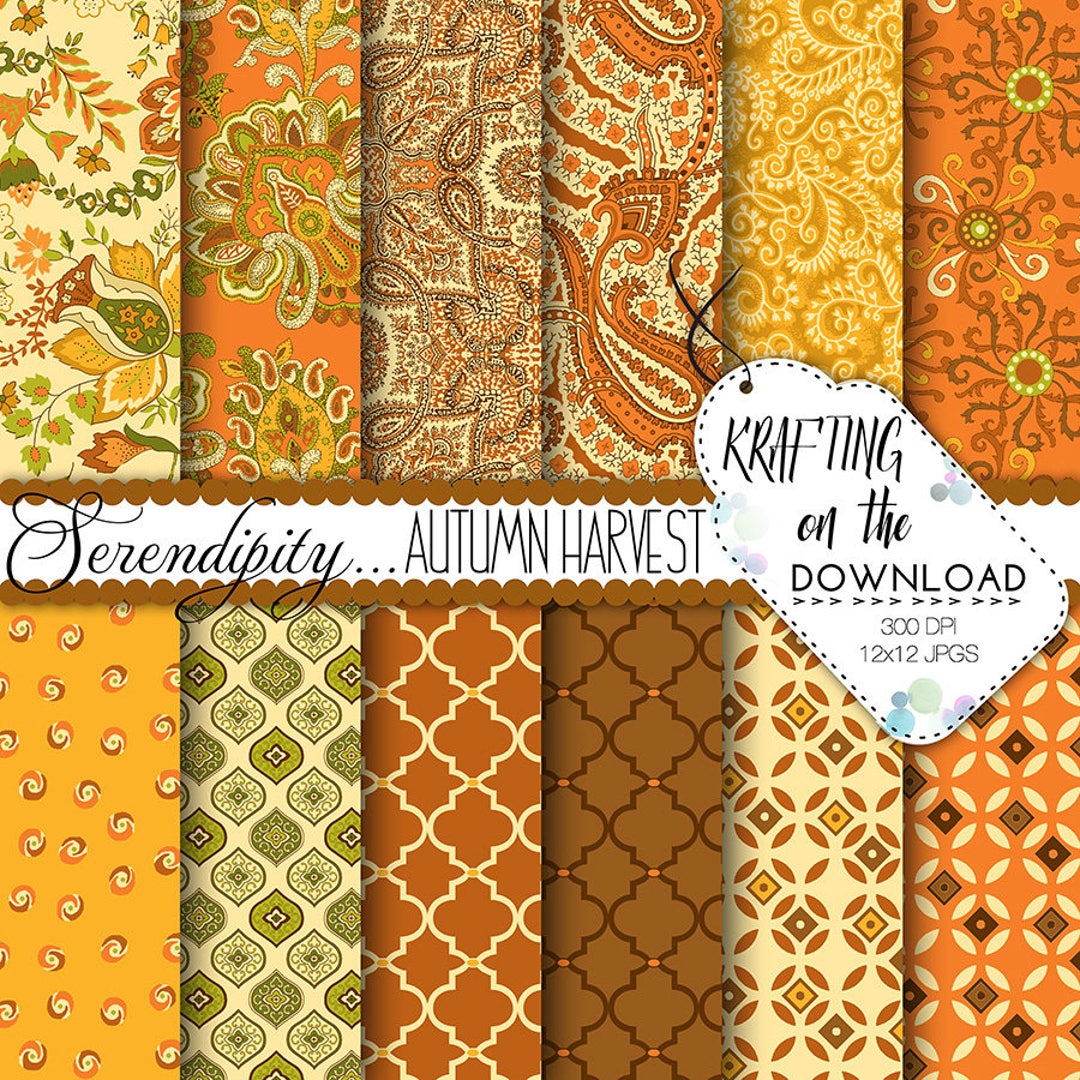 Thanksgiving Paper Pack Fall Paper Pack Autumn Paper Pack Harvest ...
