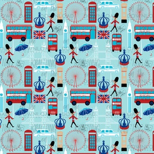 London Digital Paper Pack Travel British Flag UK Big Ben Instant ...