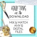 Mix and Match Digital Paper Pack Pick Your Own Custom Paper Pack 12 ...