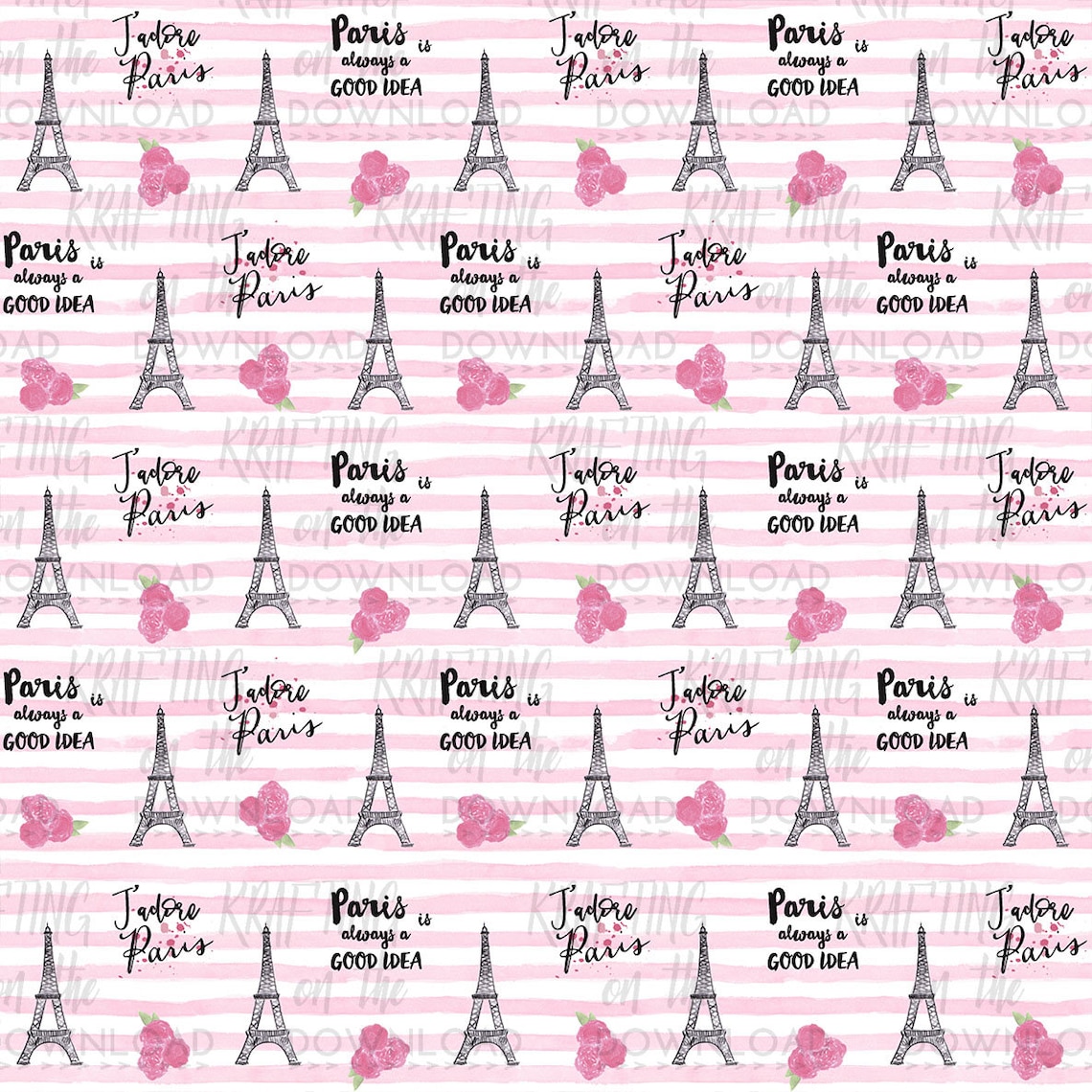 Paris Paper Pack Watercolor Paris Planner Girl Paper Pack Paris Girl ...