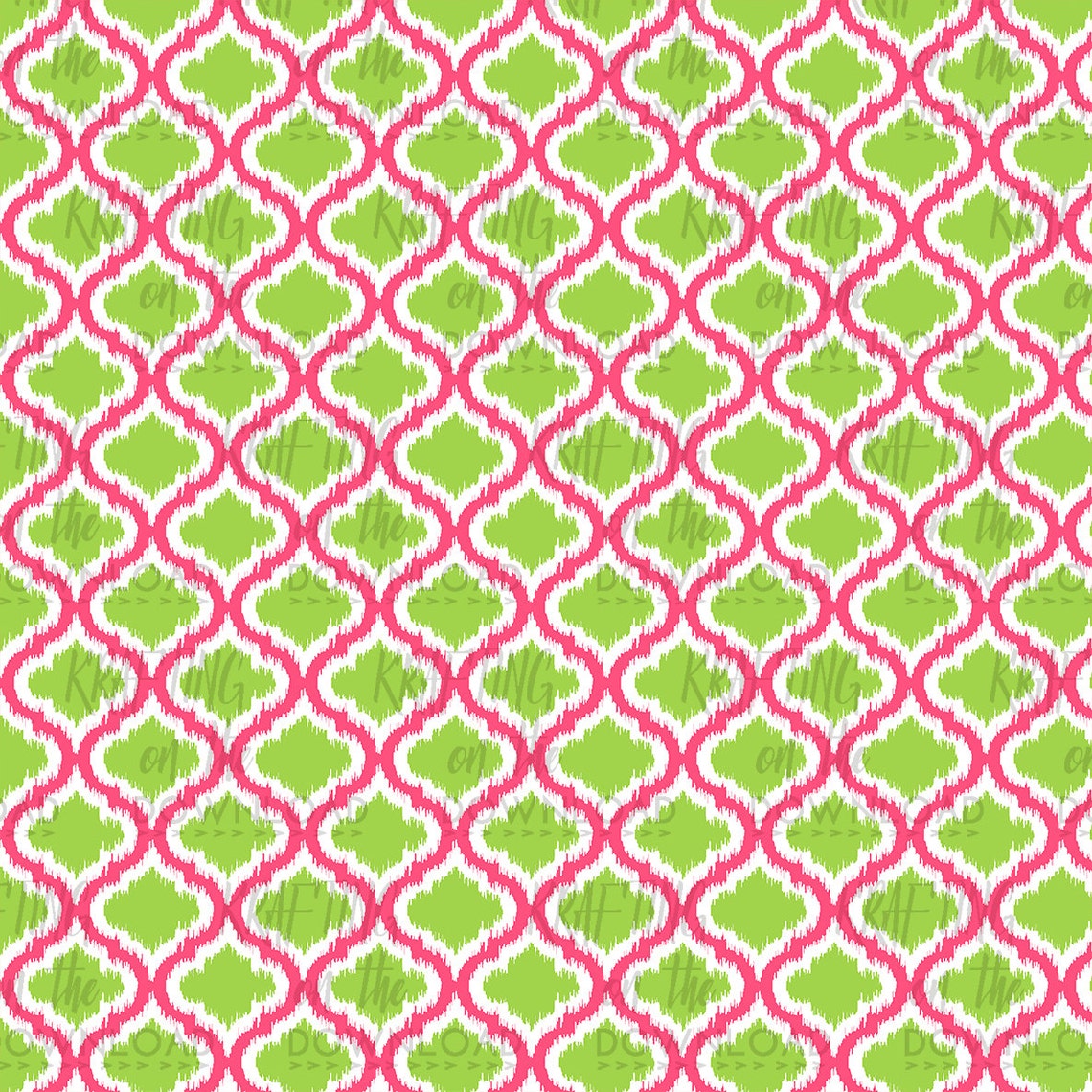 Tropical Pink Green Orange Digital Paper Pack Ikat Digital - Etsy