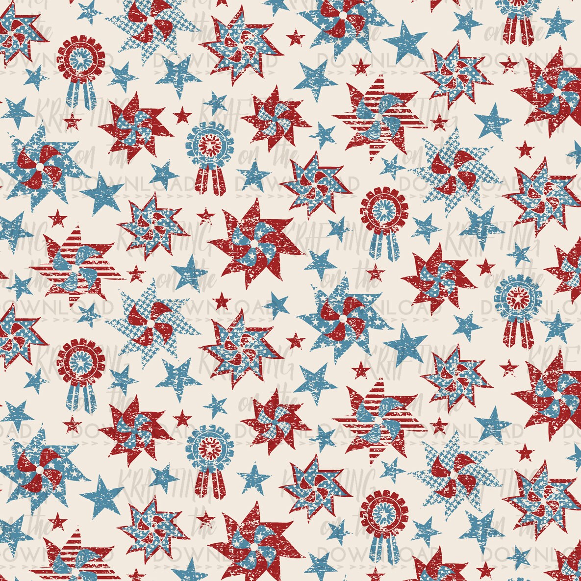 Vintage 4th of July Paper Pack Rustic America Digital Papers - Etsy