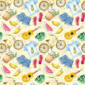 Summer Paper Pack Watercolor Summer Planner Girl Paper Pack Pineapple ...