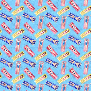 Summer Planner Girl Paper Pack Pool Party Paper Pack Watercolor Summer ...