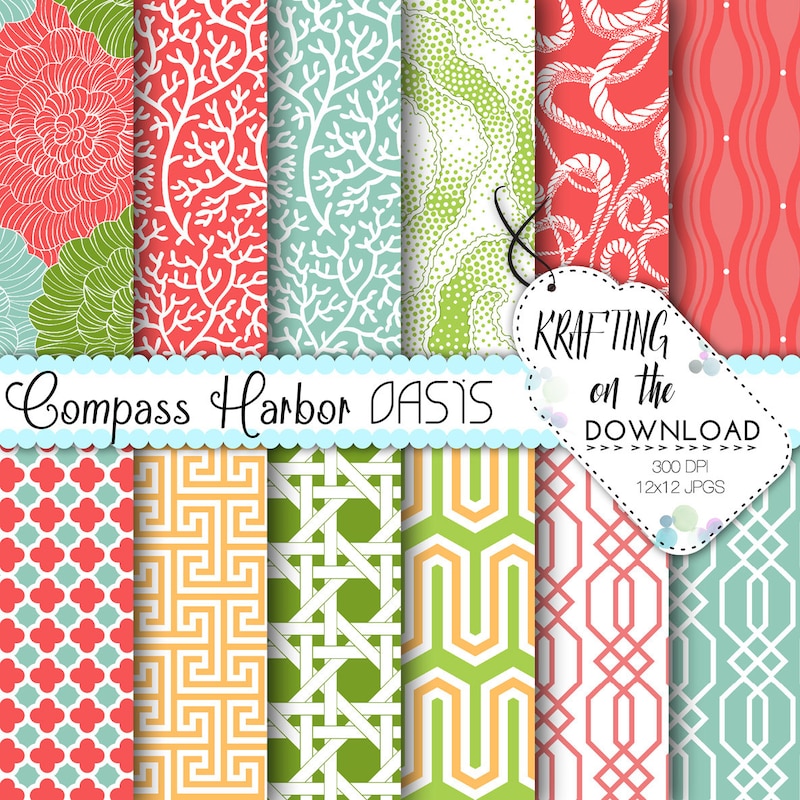 Coral Papers - Etsy