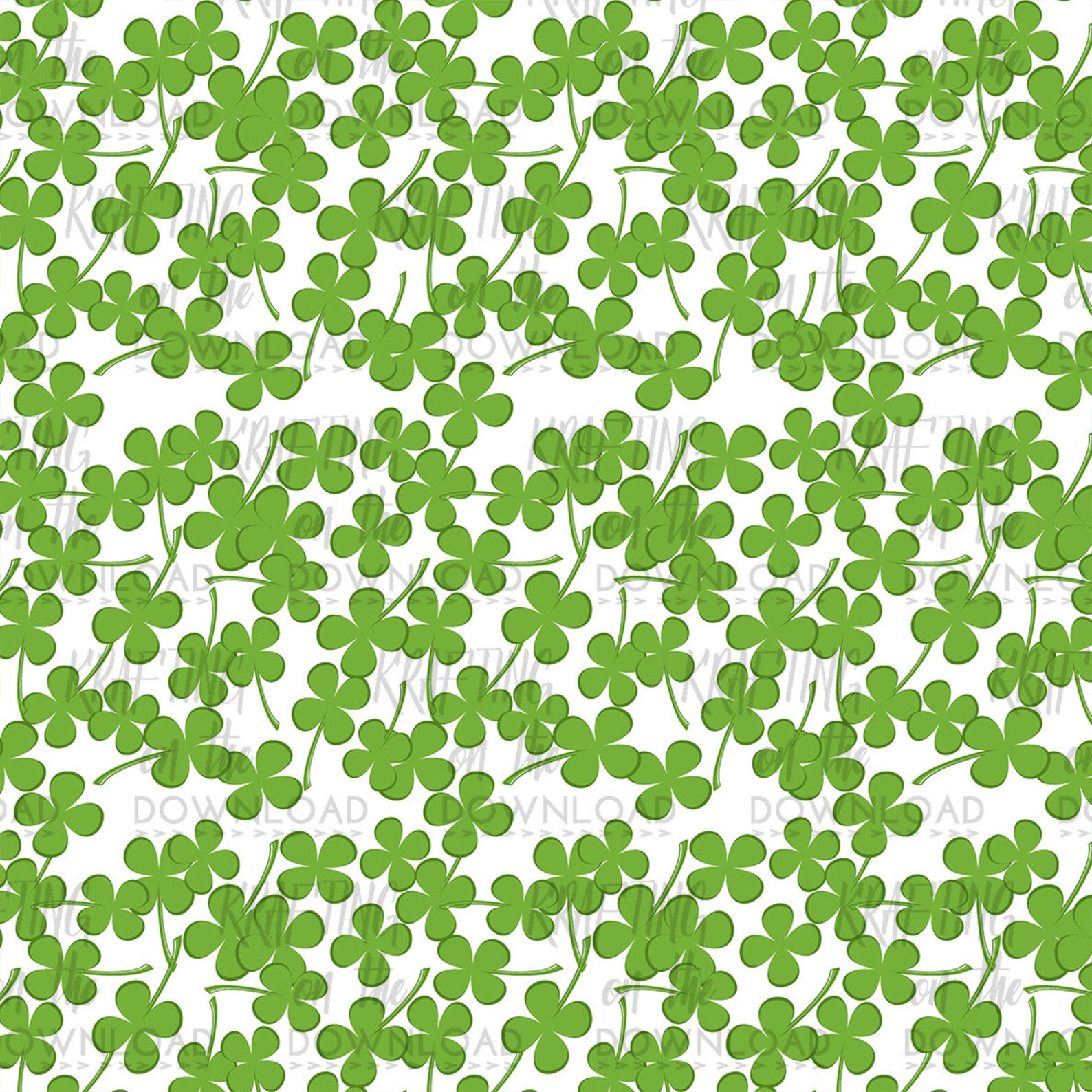 St Patricks Day Digital Paper St Patrick Scrapbooking Papers Shamrock ...