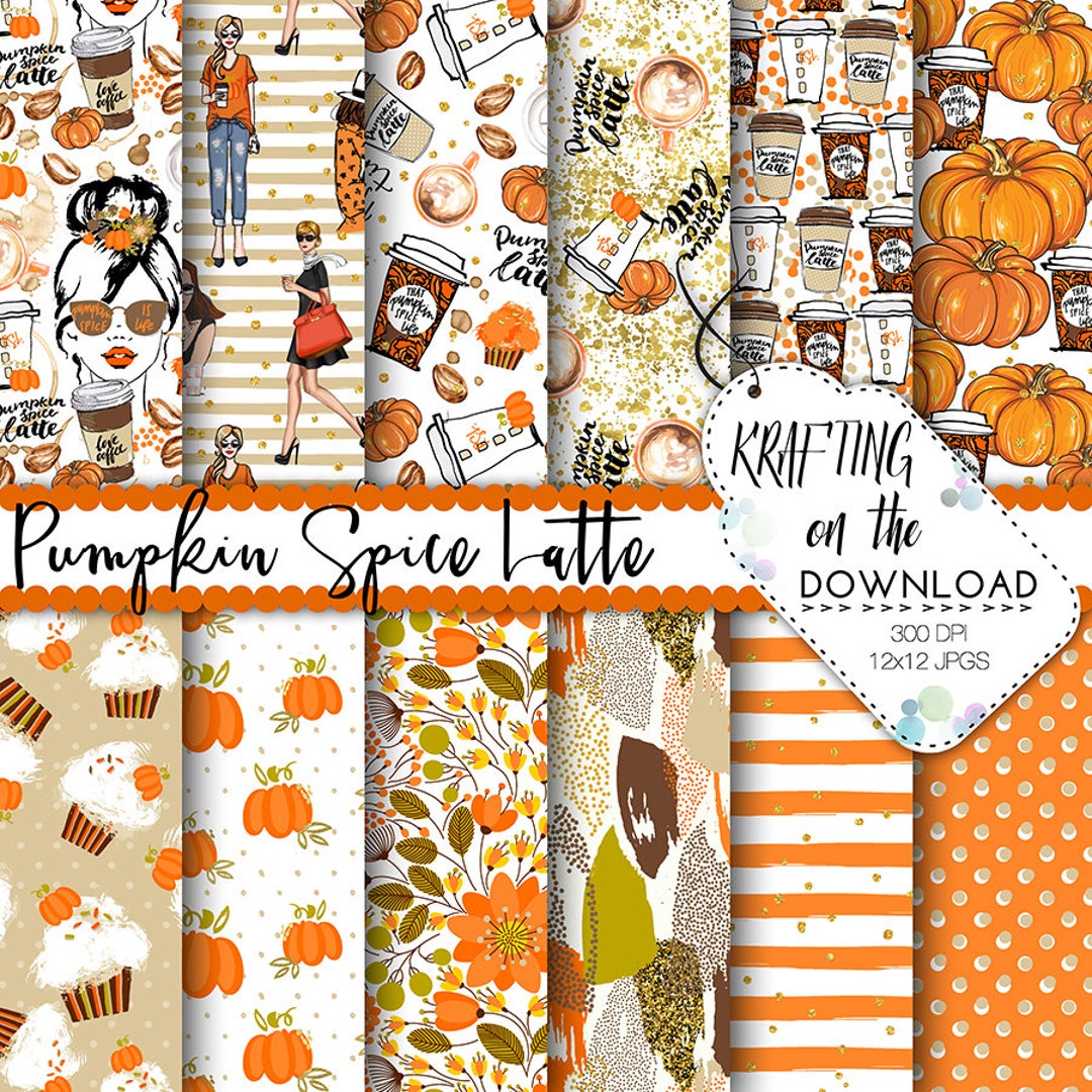 Pumpkin Spice Latte Paper Pack Pumpkin Spice Paper Pack Pumpkin Paper ...