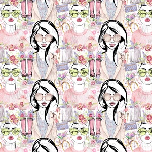 Watercolor Spring Fashion Paper Pack Planner Girl Paper Pack Spring ...