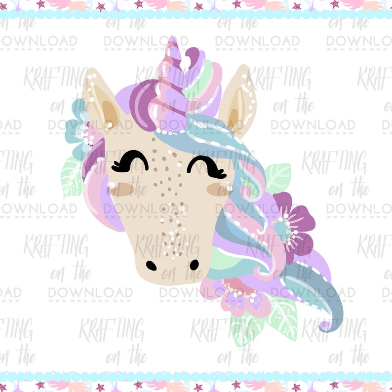 Unicorn Clipart Pink Glitter Unicorn Clip Art Princess Pastel | Etsy