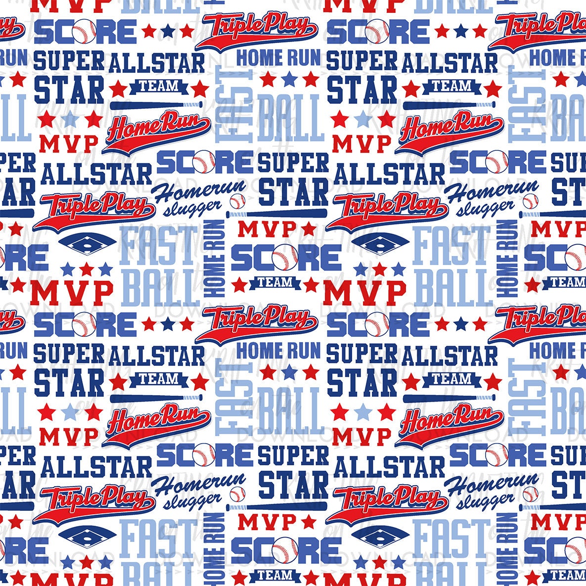 Baseball paper pack allstar baseball digital paper baseball | Etsy