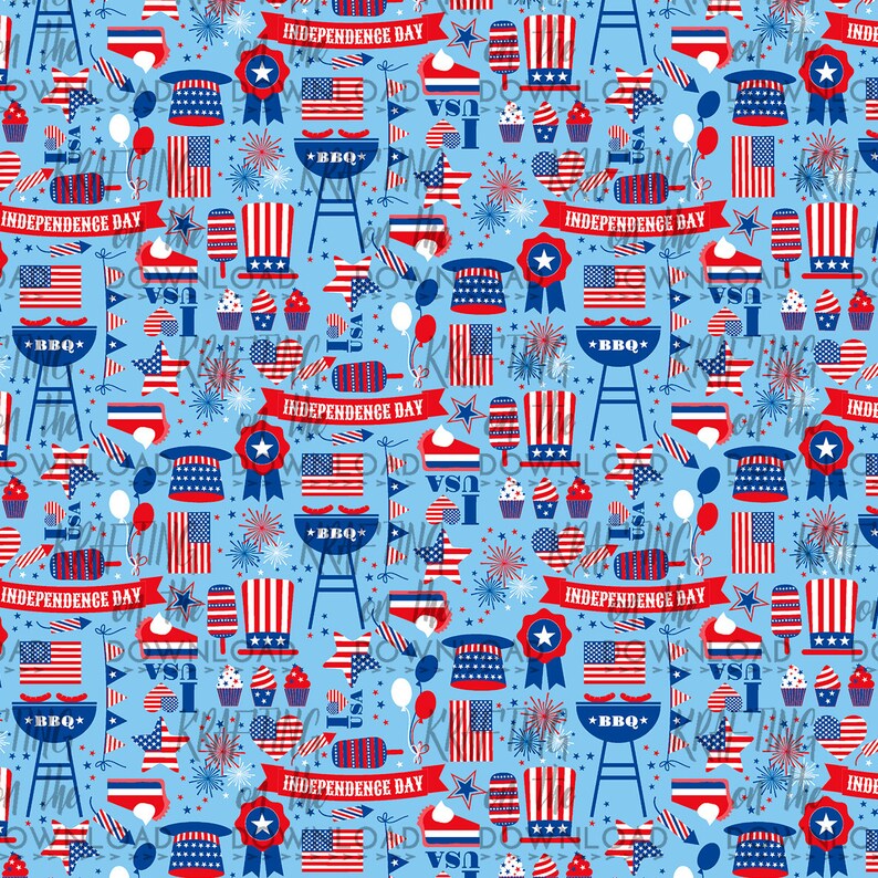 4th of July Paper Pack Fourth of July Digital Papers USA Stars ...