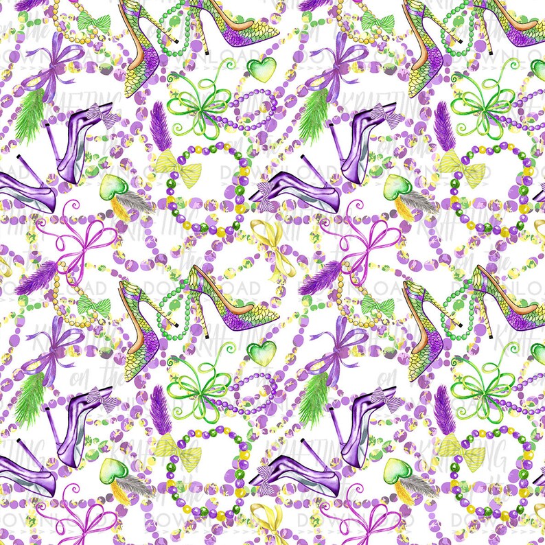Mardi Gras Digital Paper Watercolor Mardi Gras Paper Pack Watercolor ...