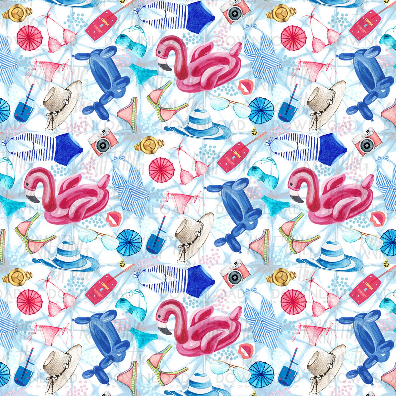 Summer Planner Girl Paper Pack Pool Party Paper Pack - Etsy