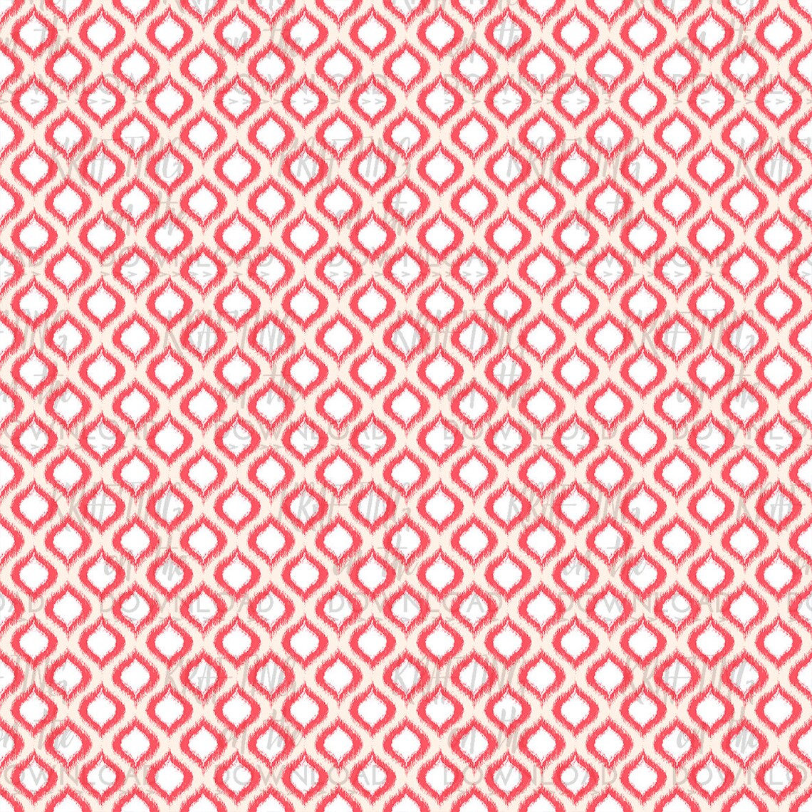 Coral and Teal Digital Paper Pack Ikat Design Coral Mint Teal Navy ...