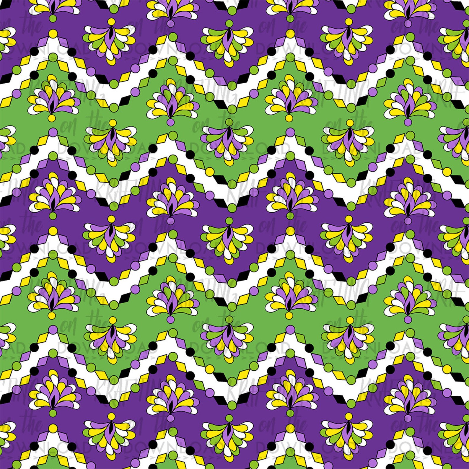 Mardi Gras Digital Paper Mardi Gras Papers Purple Green | Etsy