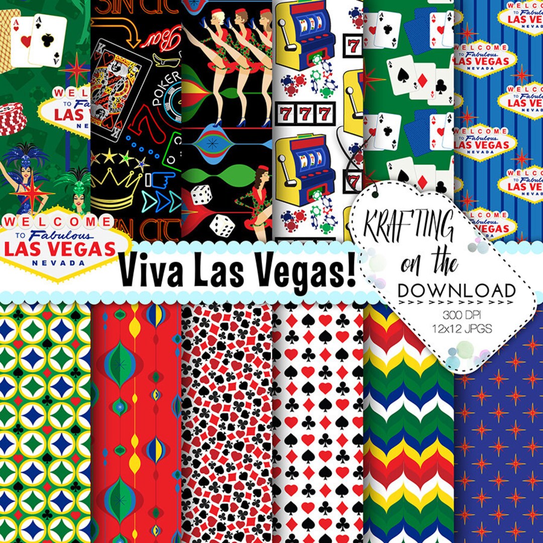 Vegas Digital Paper Casino Digital Paper Las Vegas Paper Pack Casino ...
