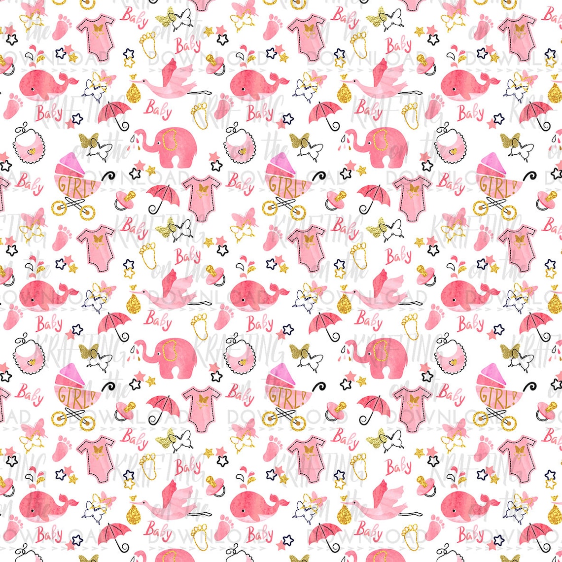 Gender Reveal Paper Pack Watercolor Gender Reveal Digital - Etsy