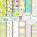 Easter Bunny Paper Pack Bright Easter Bunny Digital Paper Cute Easter ...
