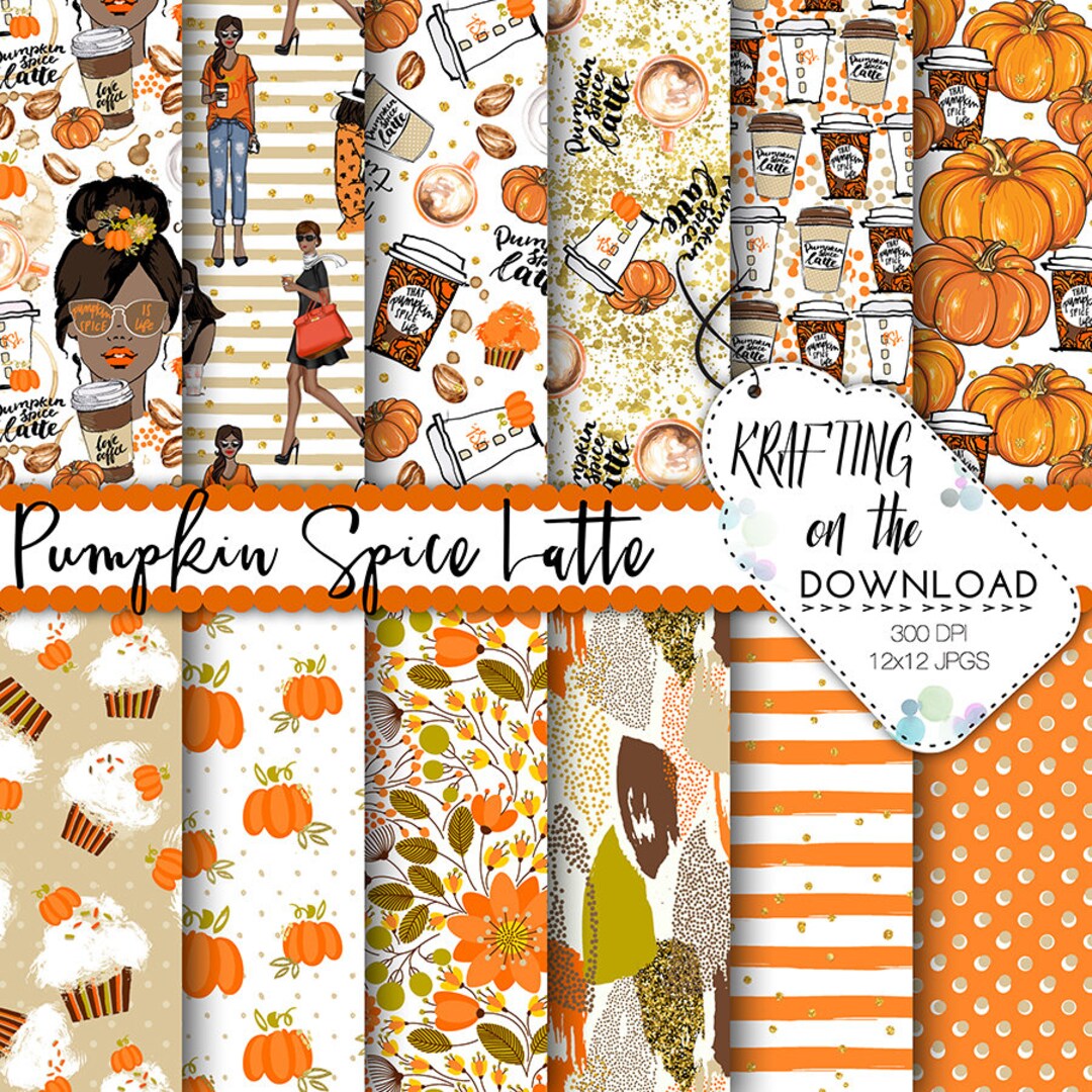 Pumpkin Spice Latte Paper Pack Pumpkin Spice Paper Pack Pumpkin Paper ...