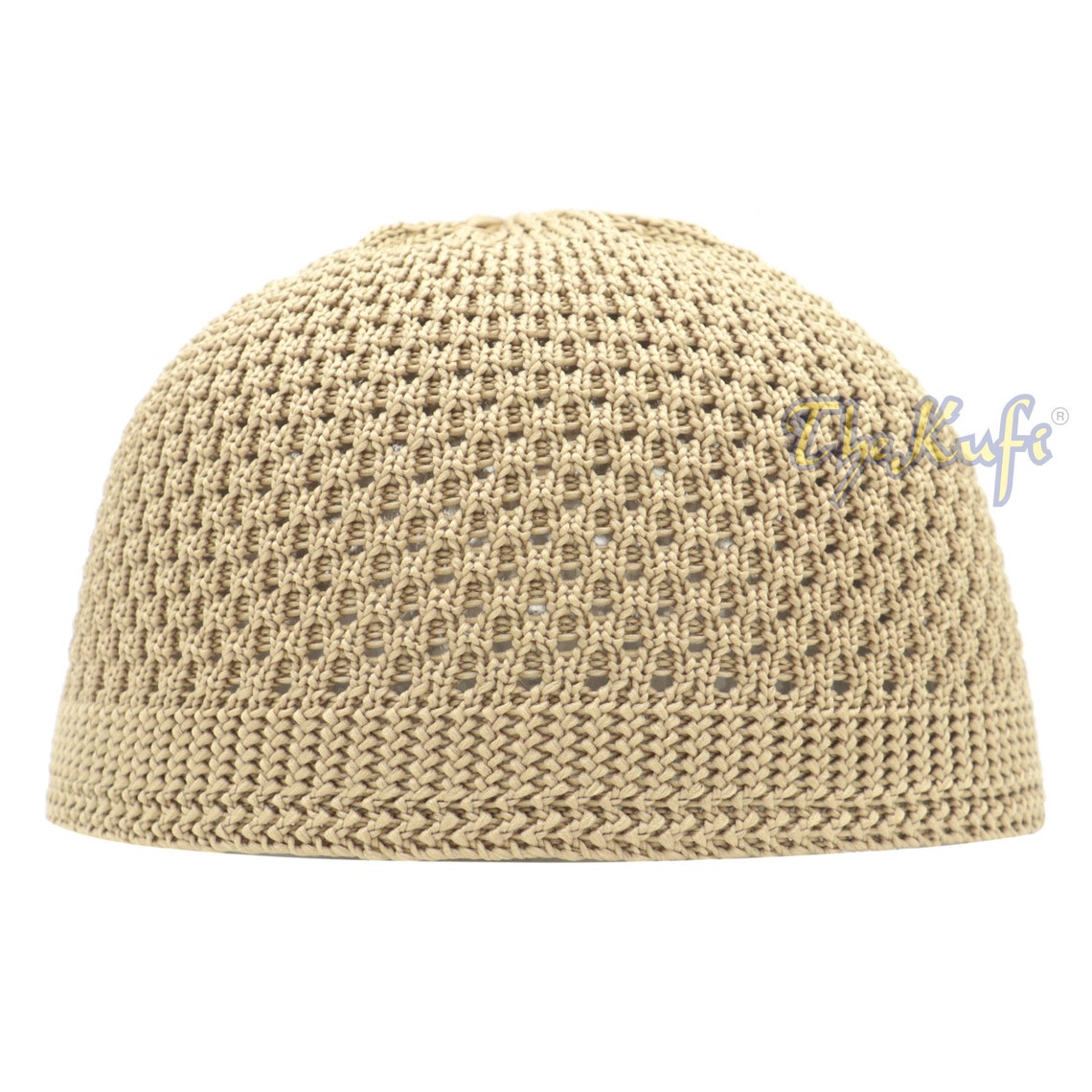 Coffee Kufi Cap Open-weave Nylon Knit Stretchy Headcover Hat - Etsy
