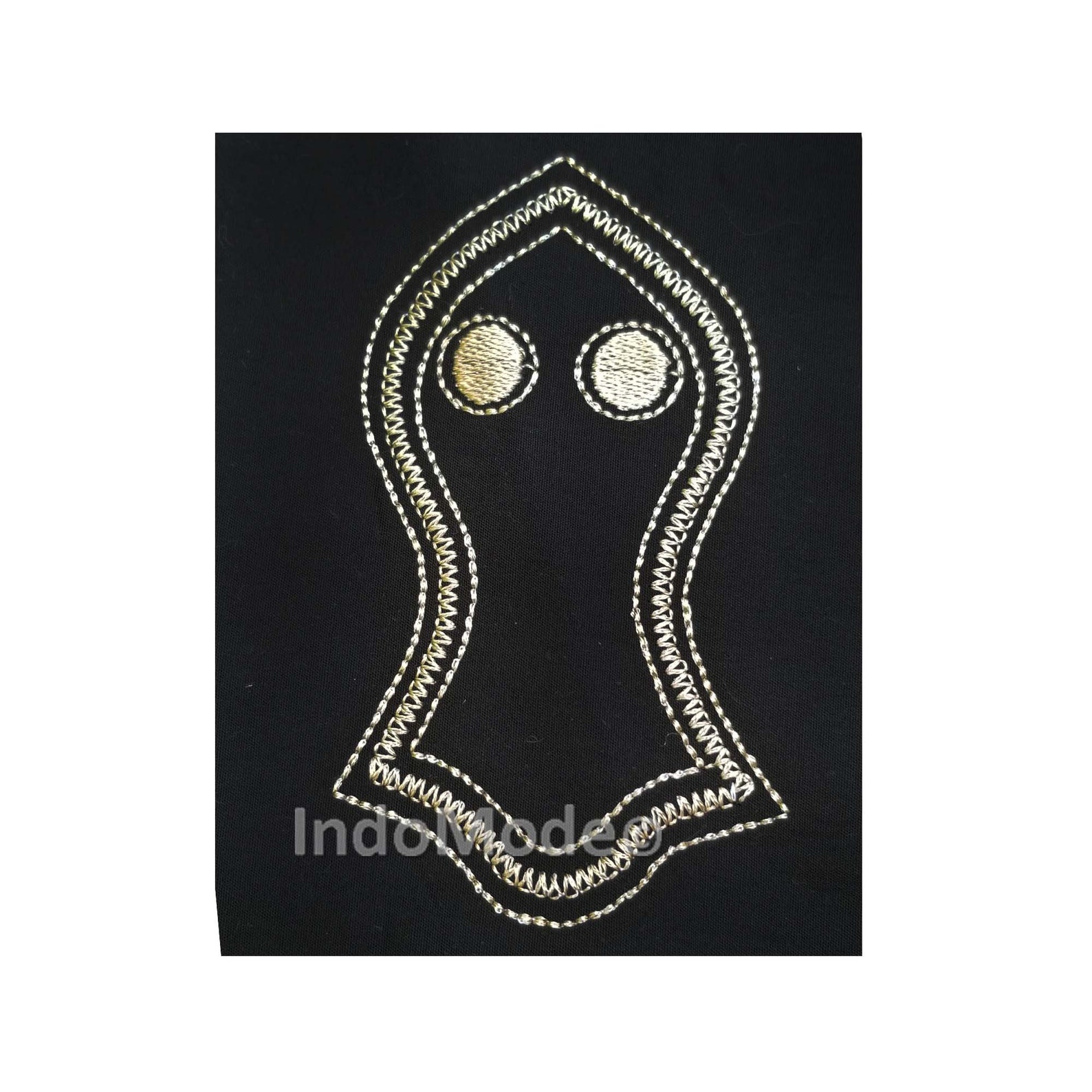 Black Semi-stiff Nalain Pak Shareef Sandal Embroidered Round - Etsy