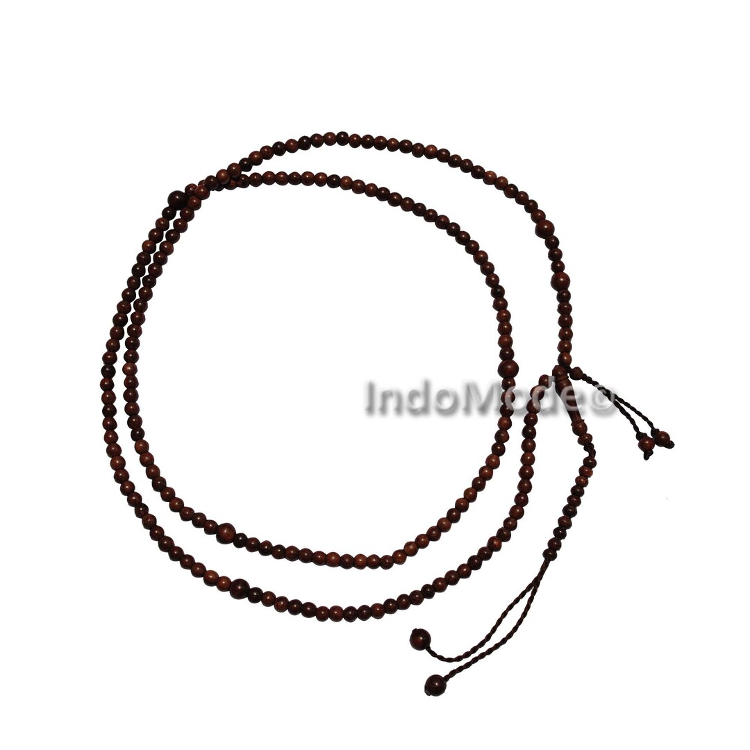 Nakshabandi Tasbih Small Tamarind Brown Wood 4mm Oval Prayer Beads ...