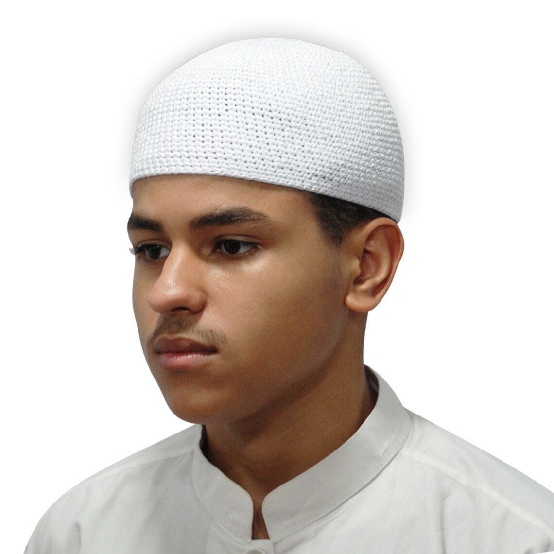 White Skull Cap 100% Cotton MUSLIM Kufi Soft Handcrocheted | Etsy