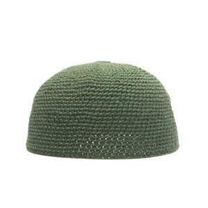 Army Green Skull Cap 100% Cotton Kufi Soft Handcrocheted 3mm - Etsy