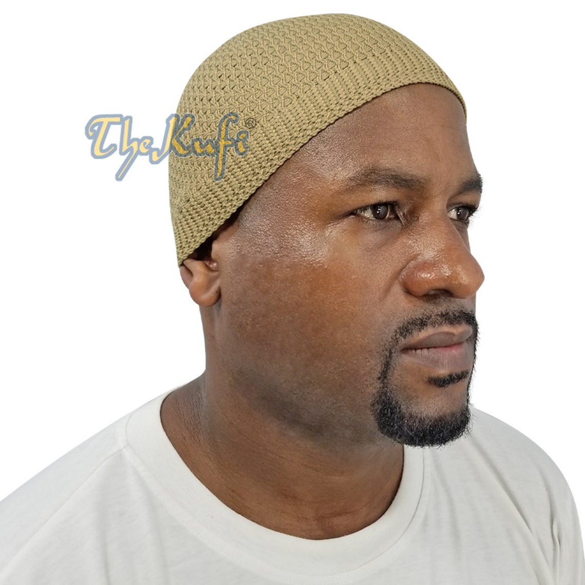 Coffee Kufi Cap Open-weave Nylon Knit Stretchy Headcover Hat - Etsy