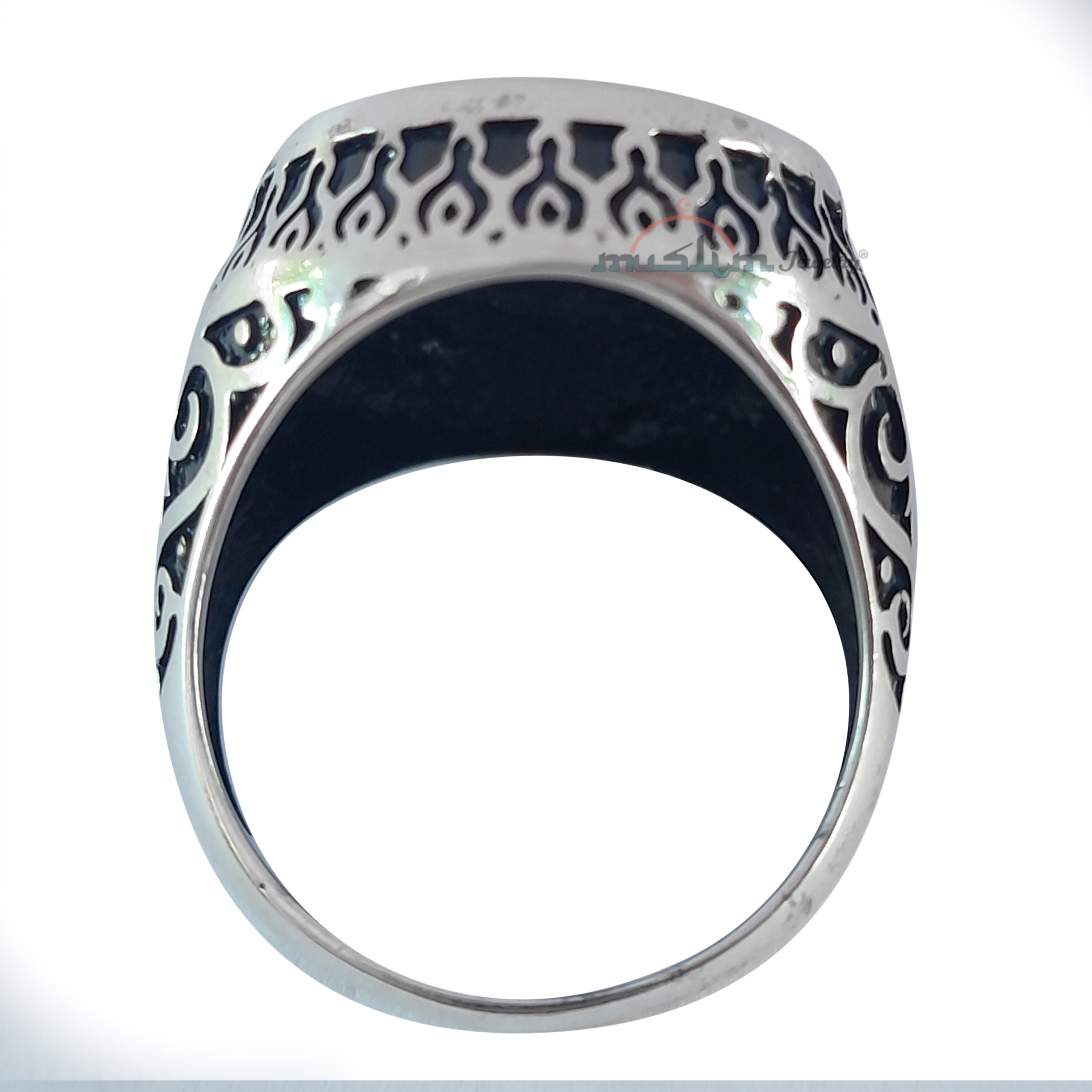 Muslim Men's Ring Sterling Silver Islamic Star Crescent - Etsy