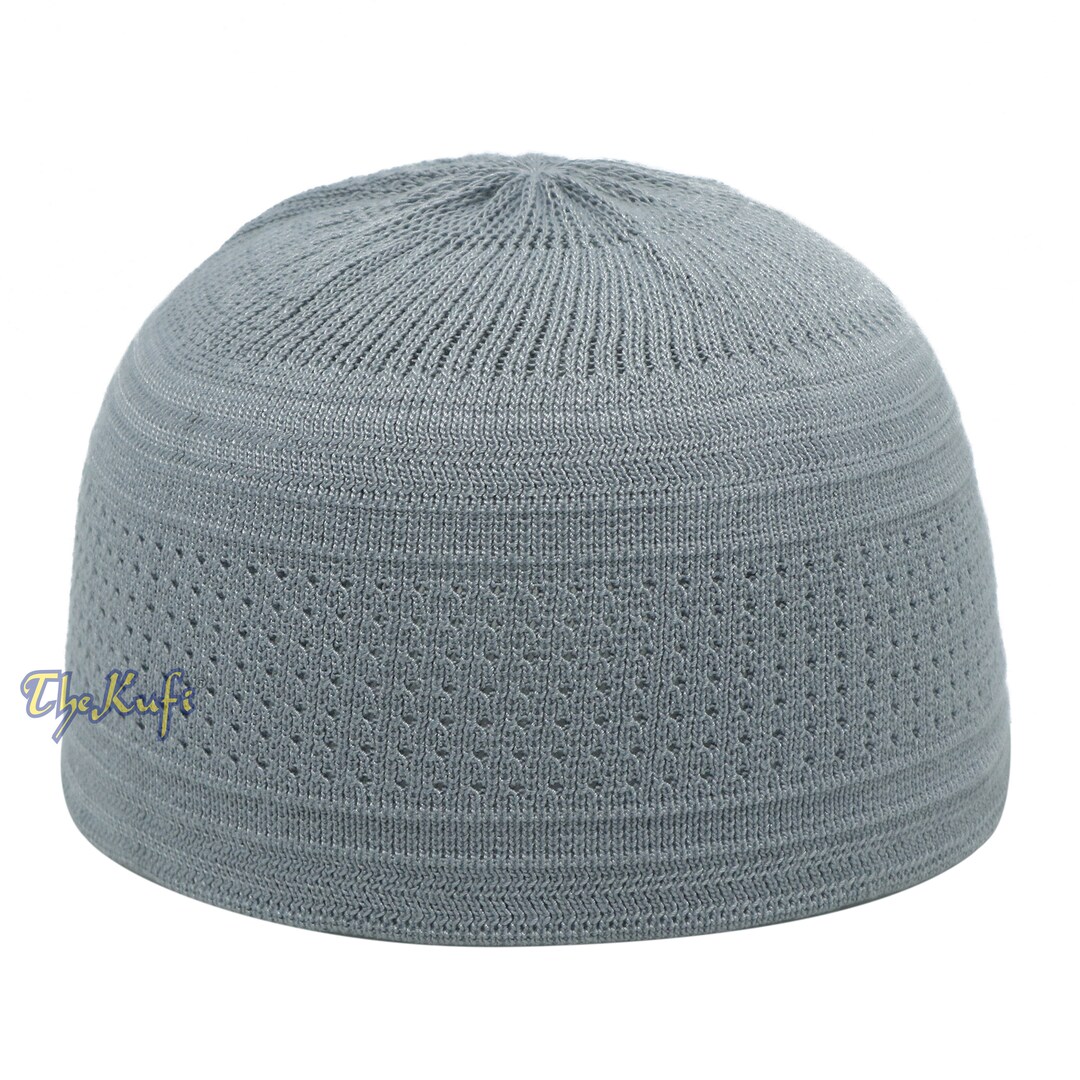 Gray Soft Cotton Stretch-knit Kufi Hat Skull Cap Muslim Prayer - Etsy